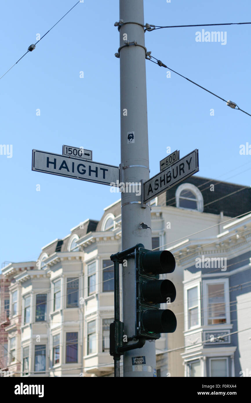 Haight Ashbury intersection sign Stock Photo - Alamy