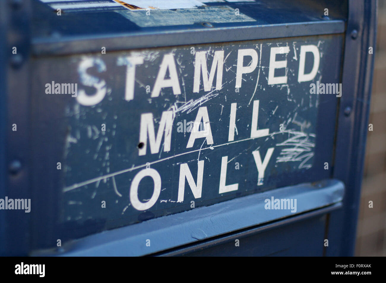 Stamped mail only mail box Stock Photo - Alamy