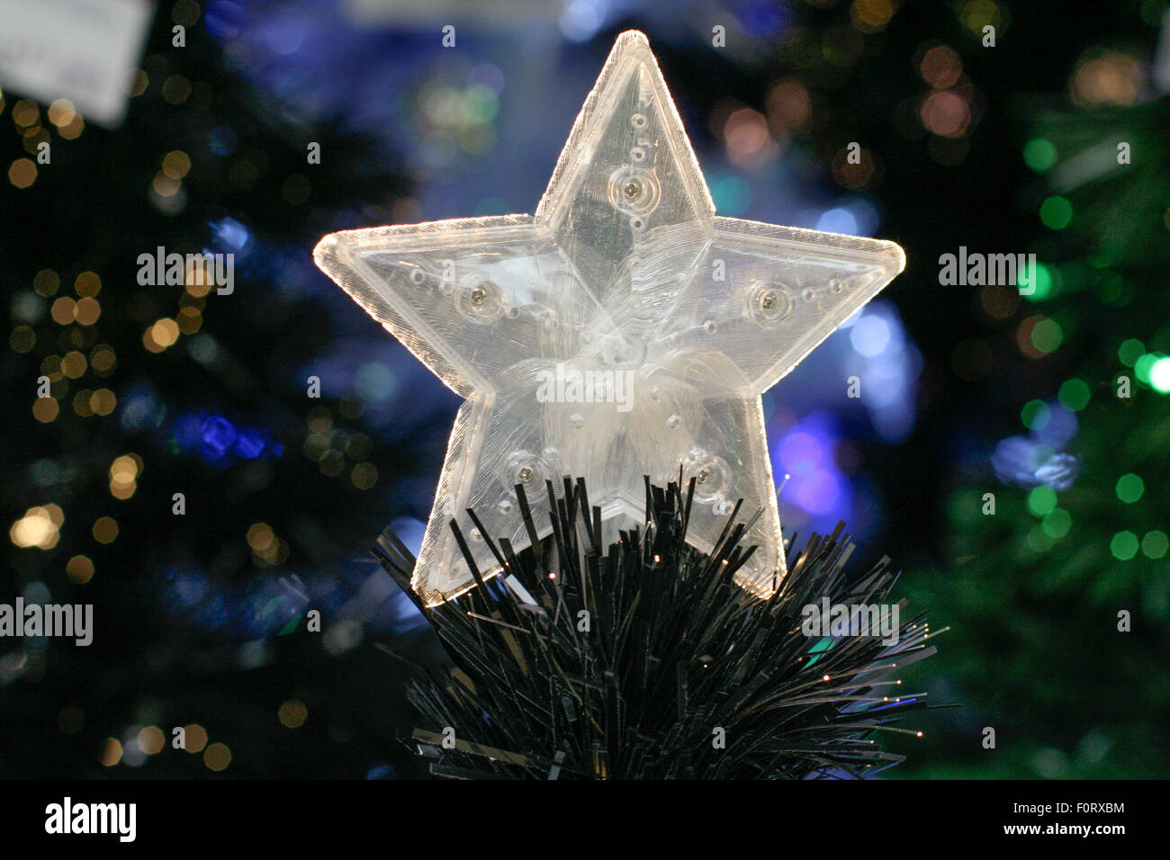 Plastic clear light up star Stock Photo - Alamy