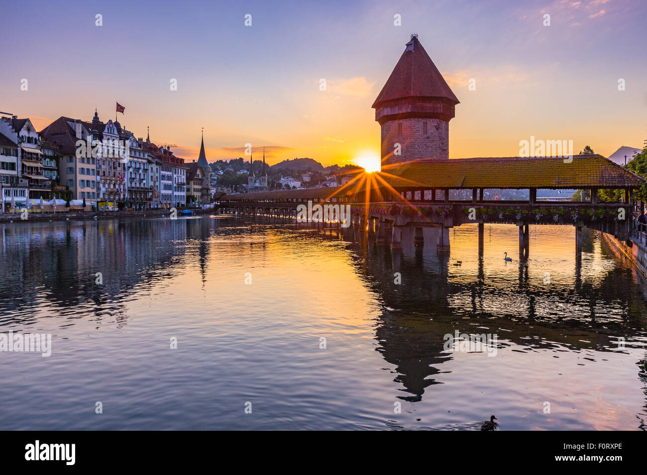 The Chapel Bridge (Kapellbrücke). Lucerne Stock Photo - Alamy