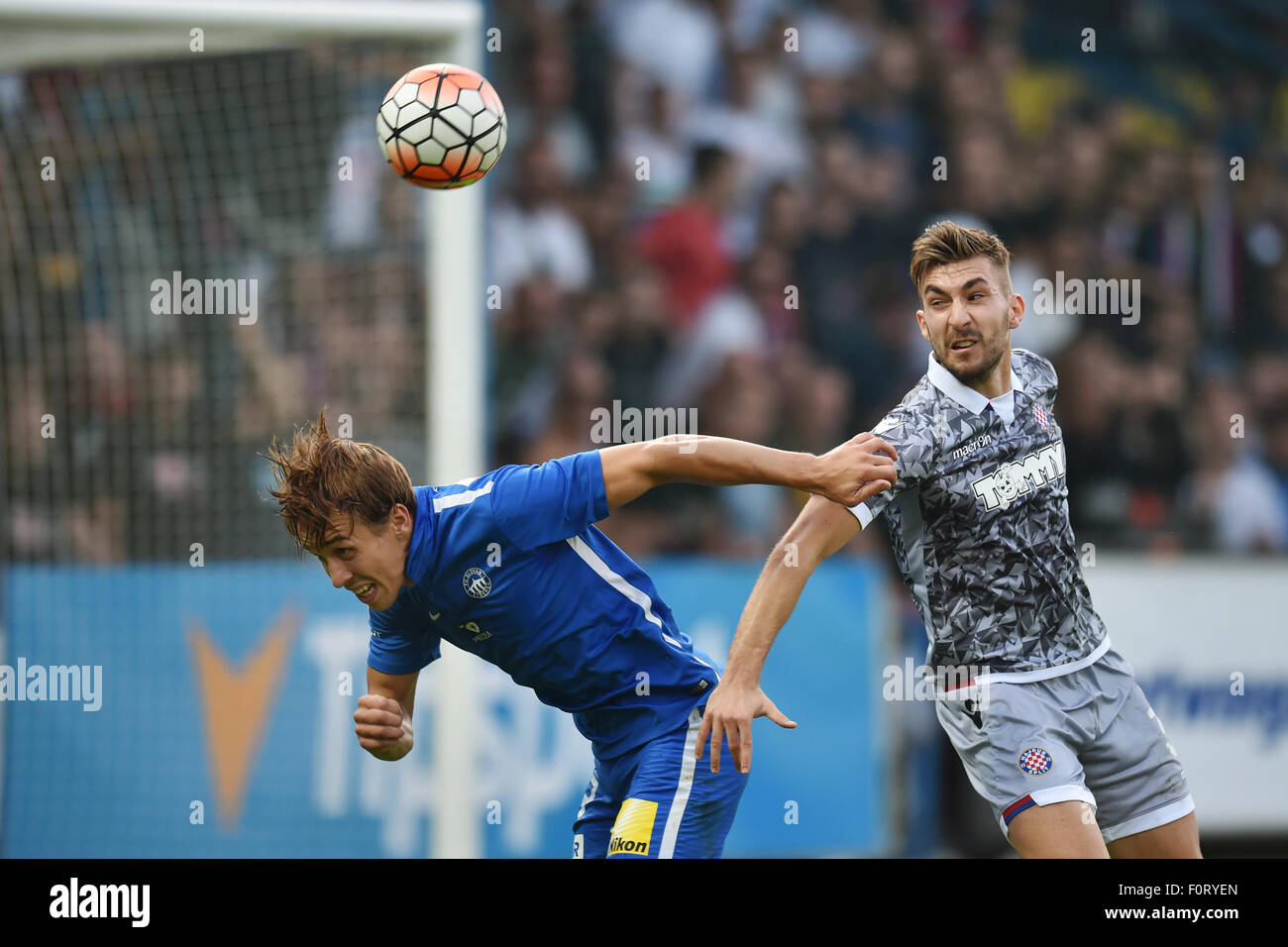 Josef Sural from Liberec, left, and Tino-Sven Susic from Hajduk in ...