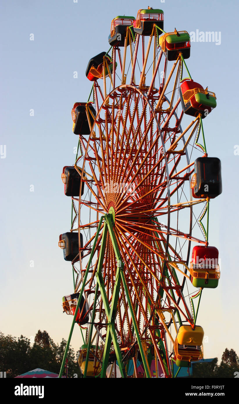 Silhouette of Carnival Ride Stock Photo - Alamy