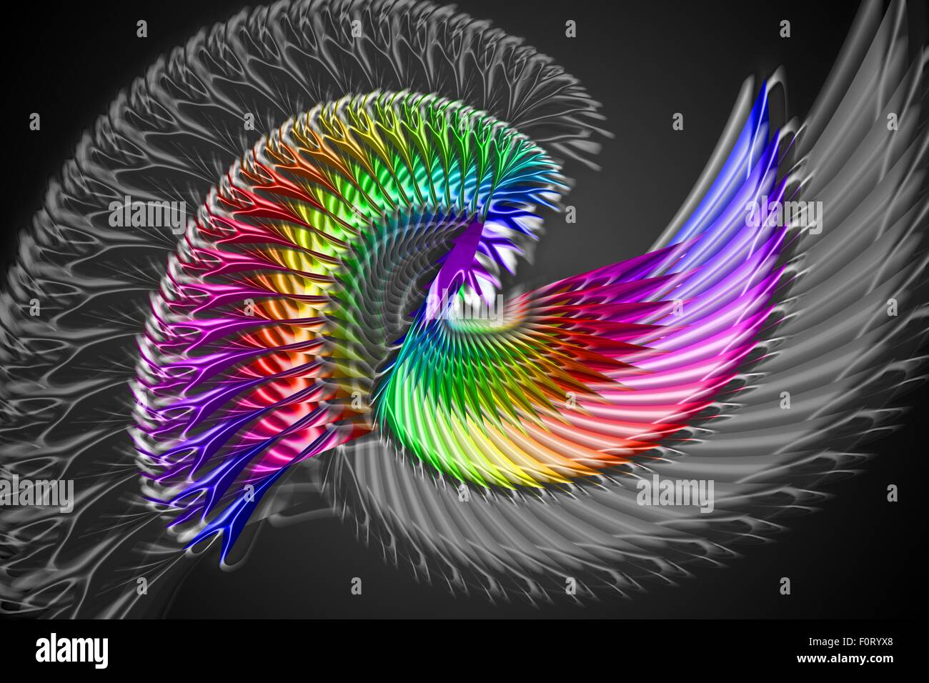 Design composed of light and fractal elements Stock Photo - Alamy