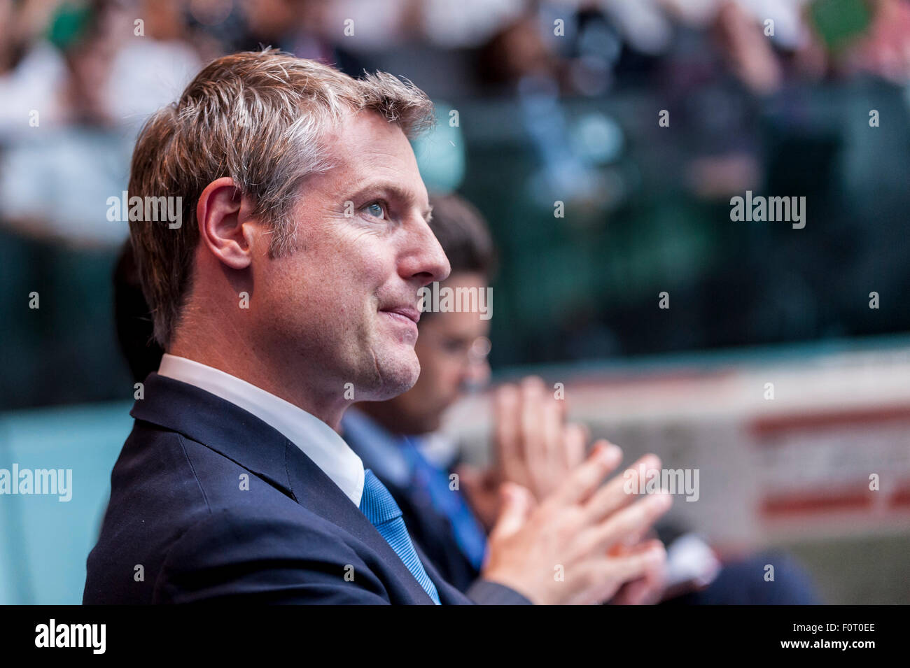 London, UK. 29 June 2015. Zac Goldsmith, MP for Richmond Park, listens ...