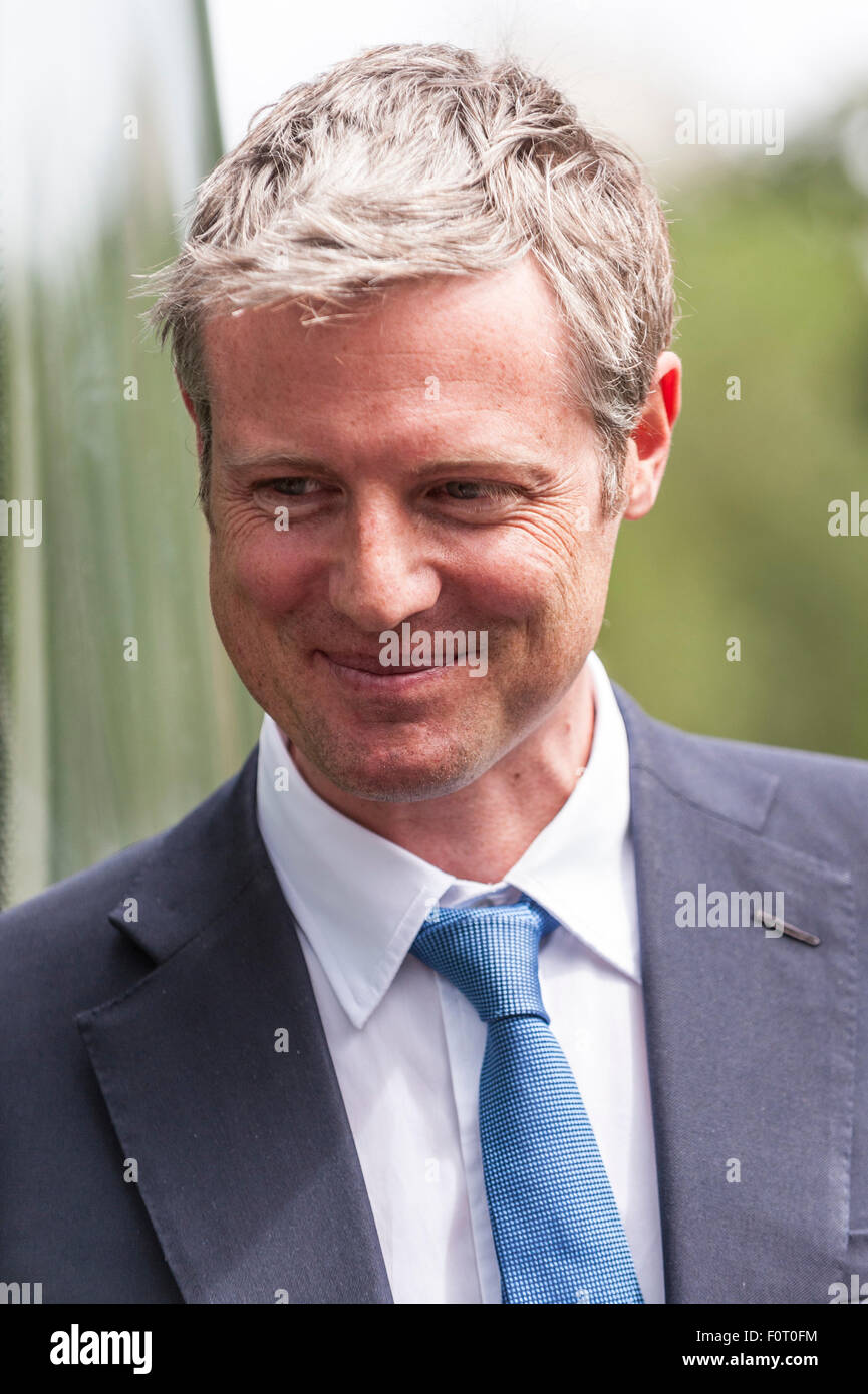 London, UK. 29 June 2015. Zac Goldsmith MP in front of a mock up of an ...