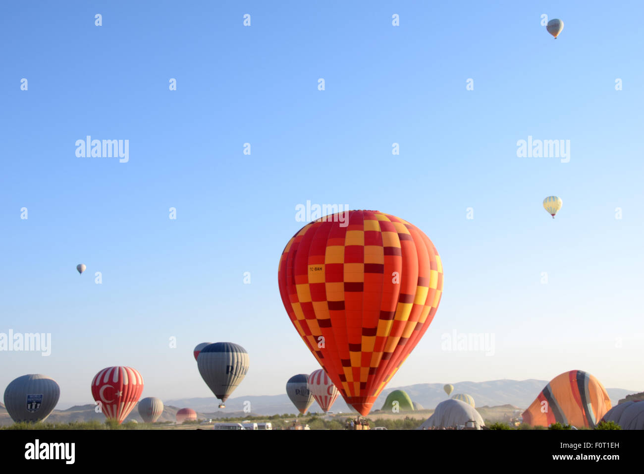 Hot Air Baloon over Cappadocia at sunrise. Turkey Stock Photo - Alamy
