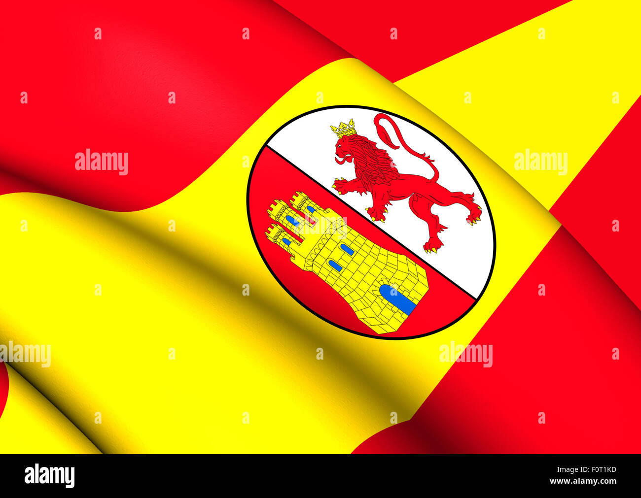 3D Flag of the First Spanish Republic. Close Up Stock Photo - Alamy