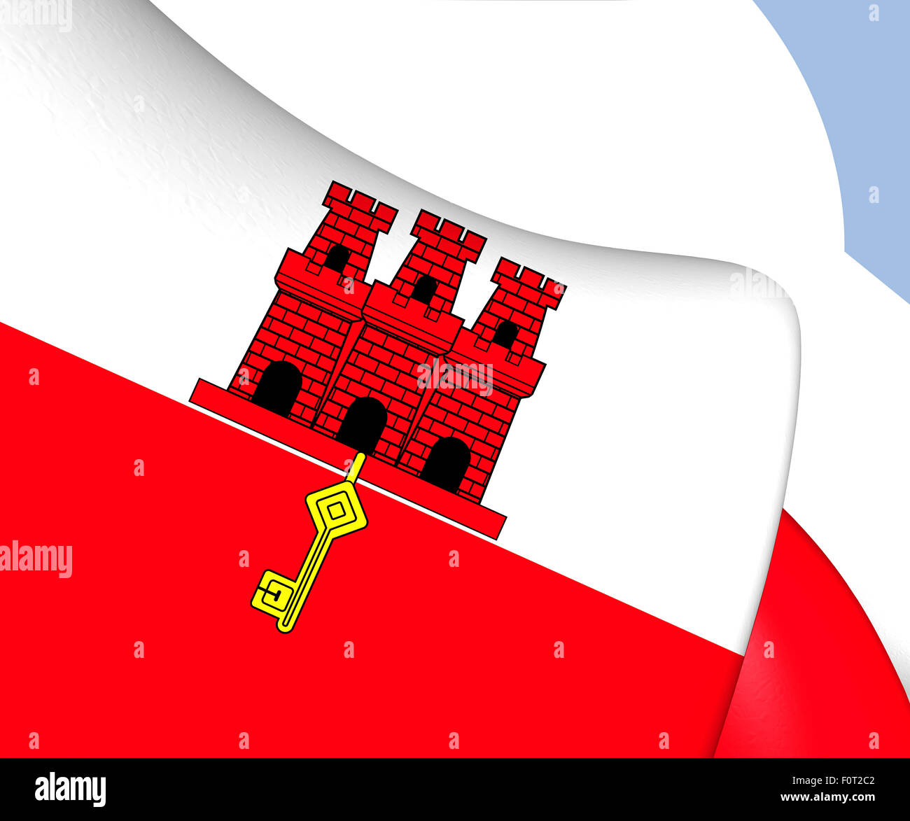 Flag of Gibraltar. Close Up Stock Photo - Alamy