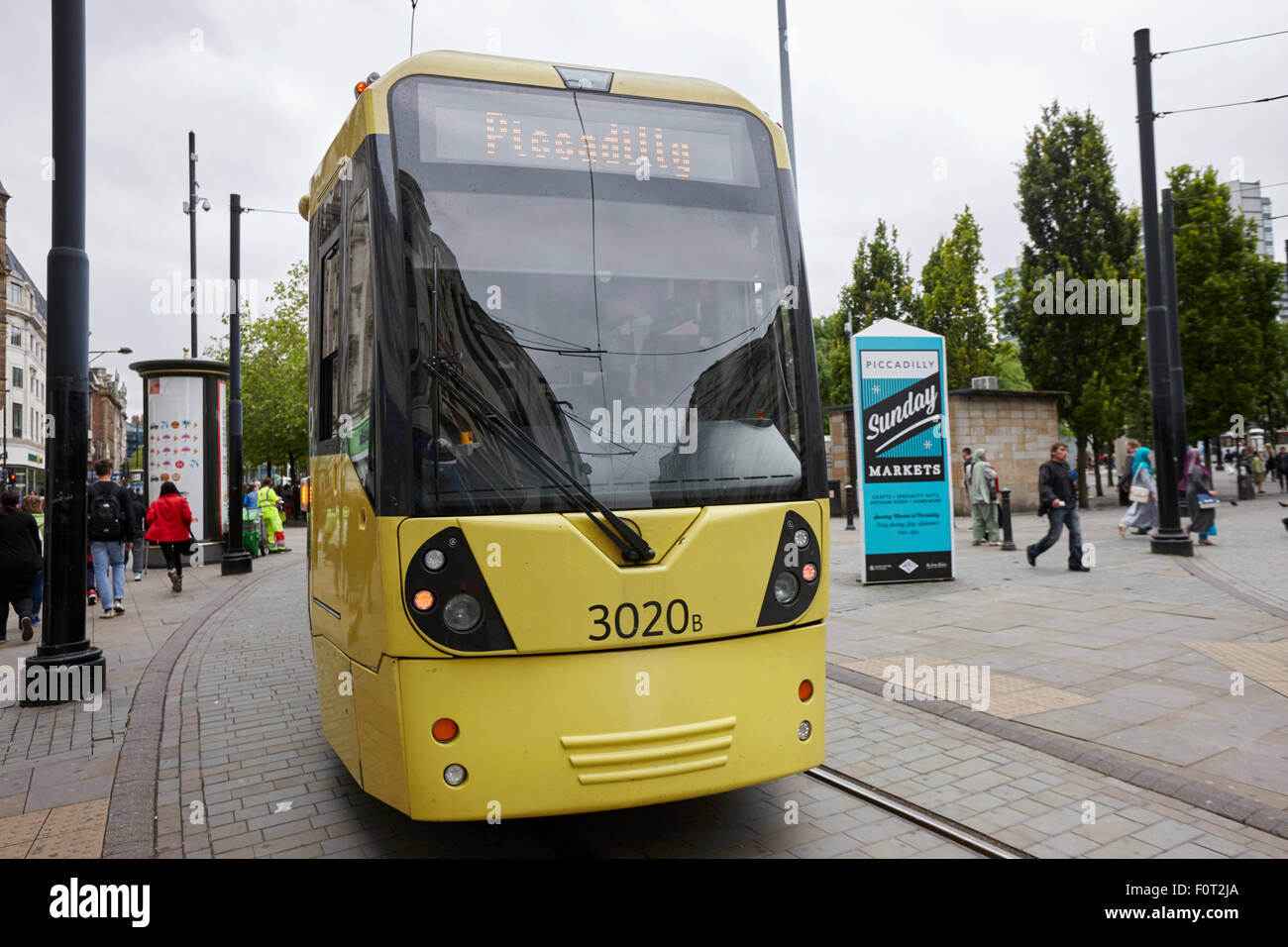 metrolink tram in manchester city centre Manchester England UK Stock ...