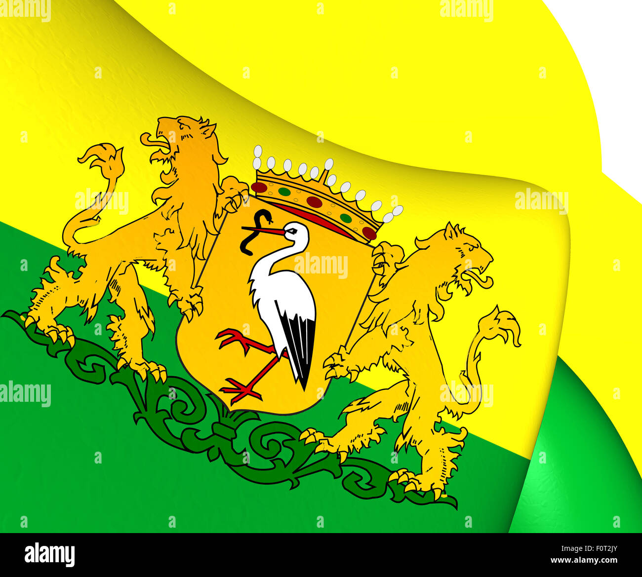 Flag of Hague, Netherlands. Close Up Stock Photo - Alamy