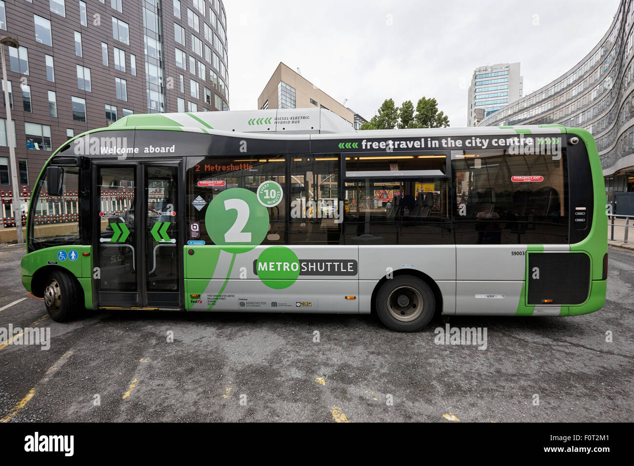 metro shuttle free electric bus service in Manchester city centre ...