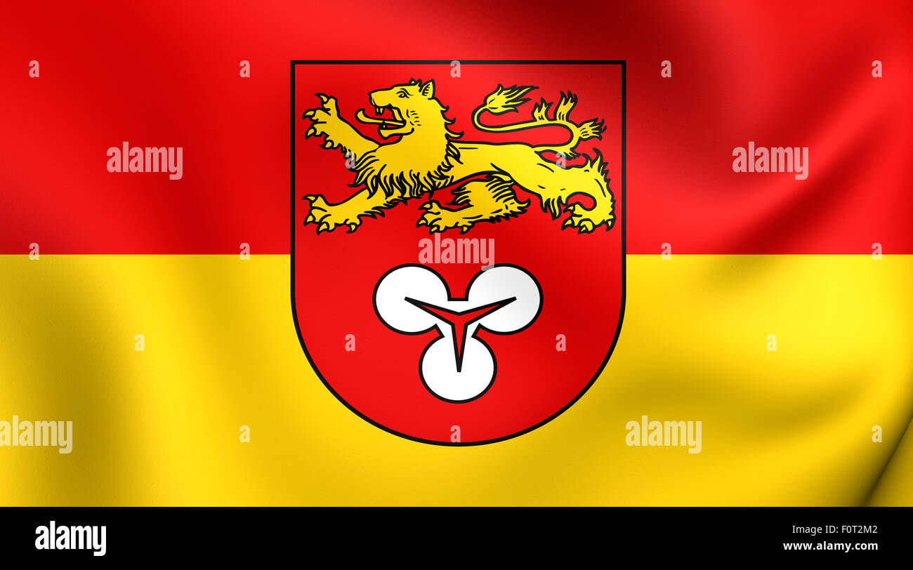 3D Flag of the Hanover Region, Germany. Close Up Stock Photo - Alamy