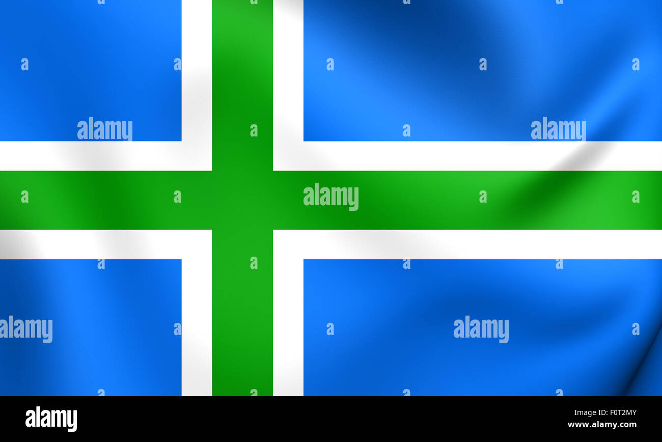 3D Flag of the Scottish Highlands. Close Up Stock Photo - Alamy