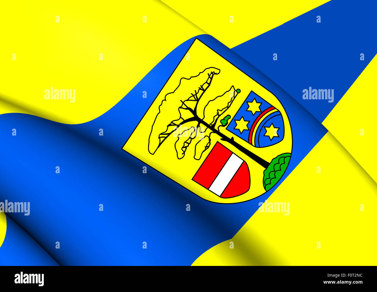 Flag of Hohen Neuendorf, Germany. Close Up Stock Photo - Alamy