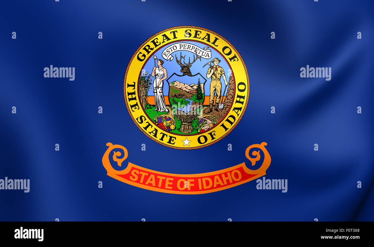 Flag of Idaho, USA. Close Up Stock Photo - Alamy