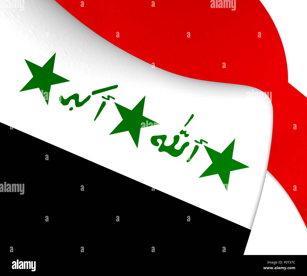 Flag of Iraq (1991-2004). Close Up Stock Photo - Alamy