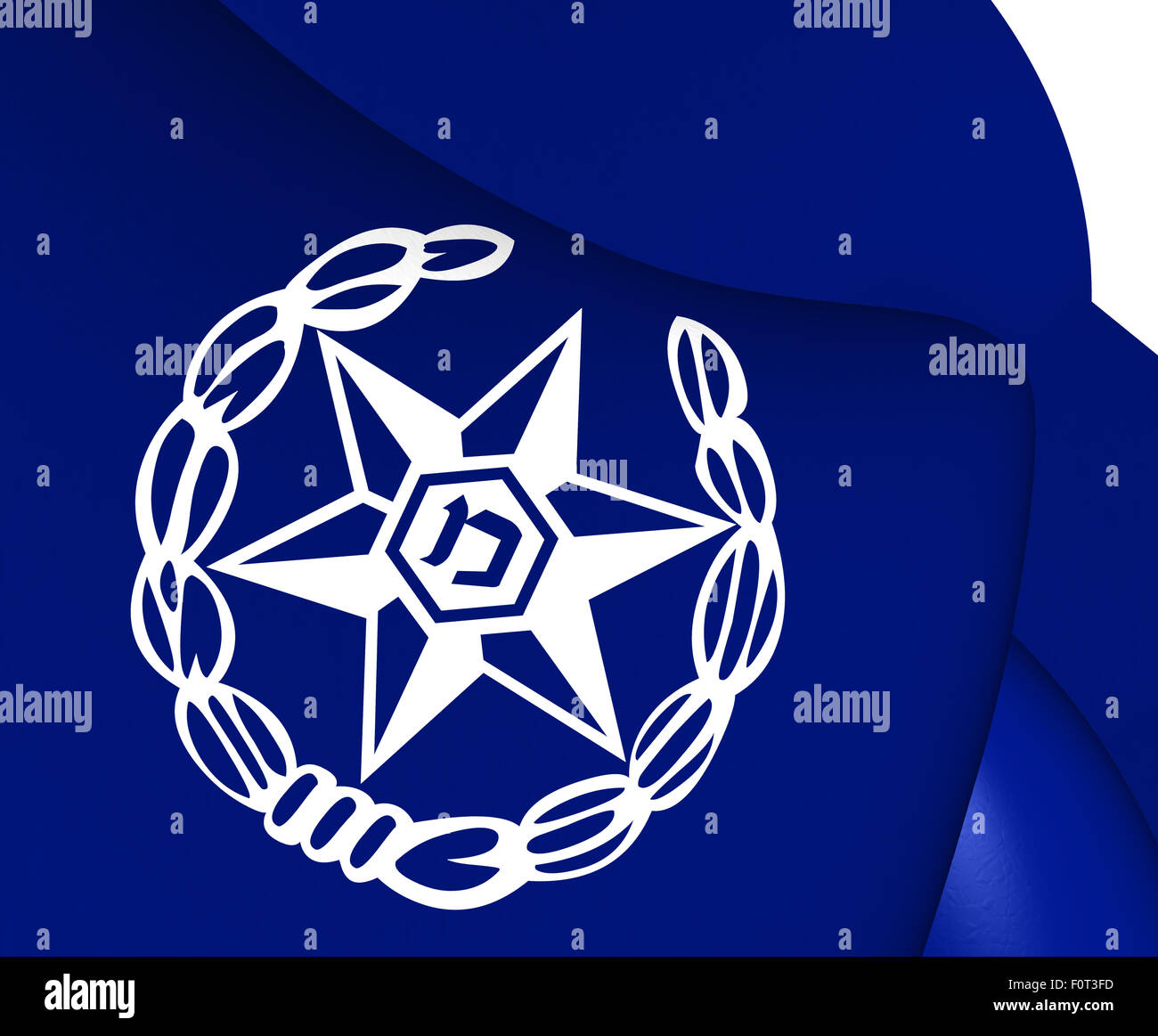 Flag of Israel Police. Close Up Stock Photo - Alamy
