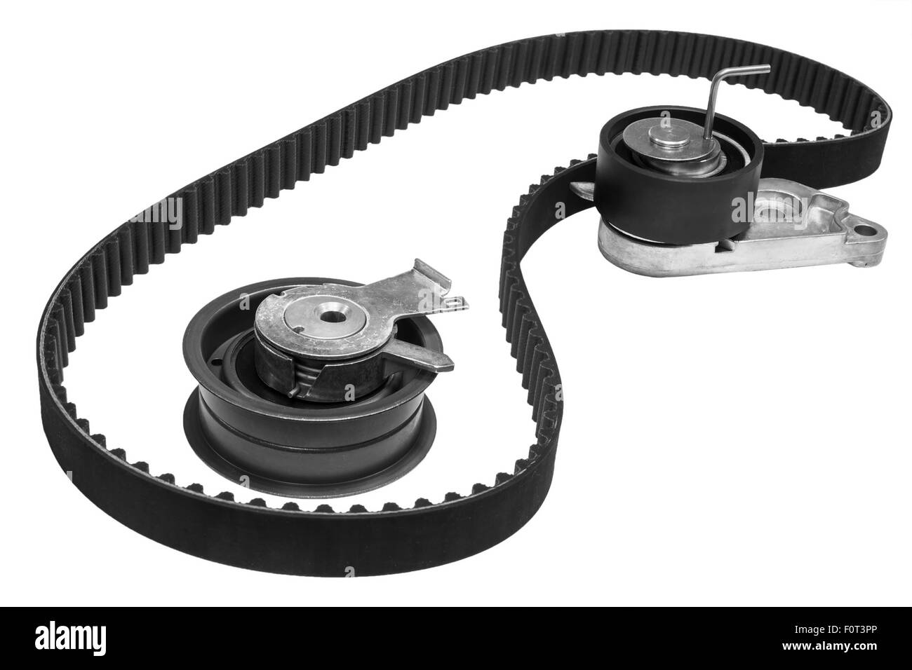 set the timing of the engine of the car on a white background Stock ...