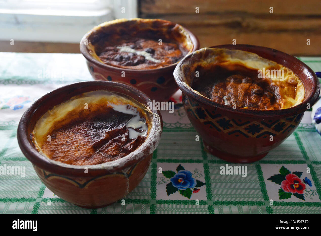 Russian food from the oven. Various cereals and milk Stock Photo - Alamy