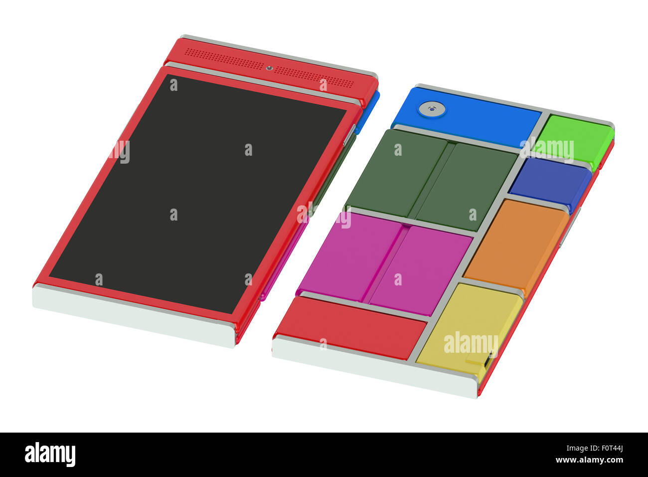 Modular smartphone concept isolated on white background Stock Photo - Alamy