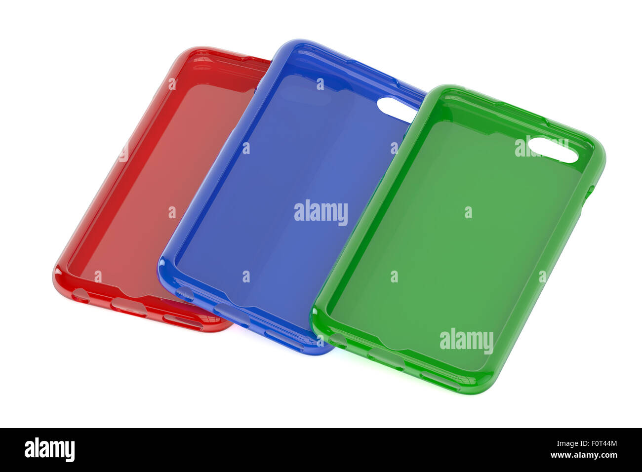MultiColor Mobile Phone plastic cases isolated on white background ...