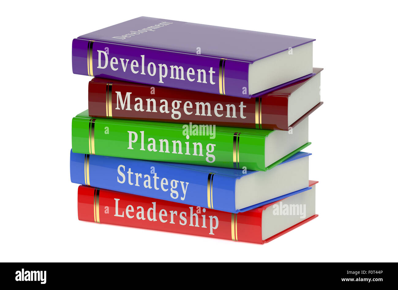 Stack of business books isolated on white background Stock Photo - Alamy