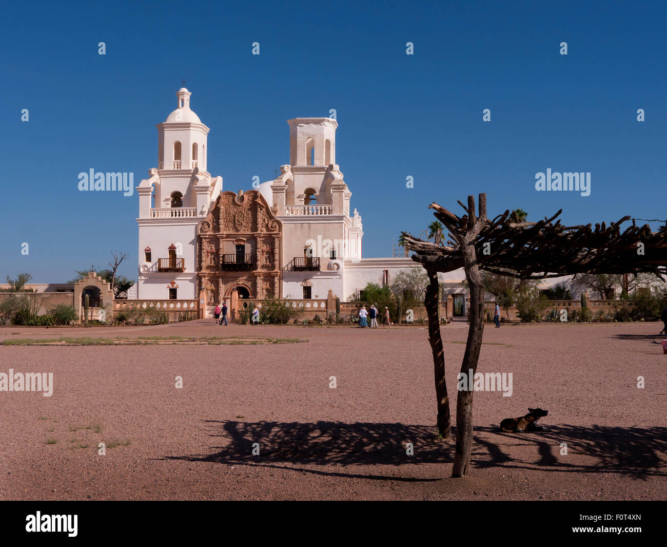 San Xavier del Bac the Spanish Catholic Mission Tucson Arizona Stock ...