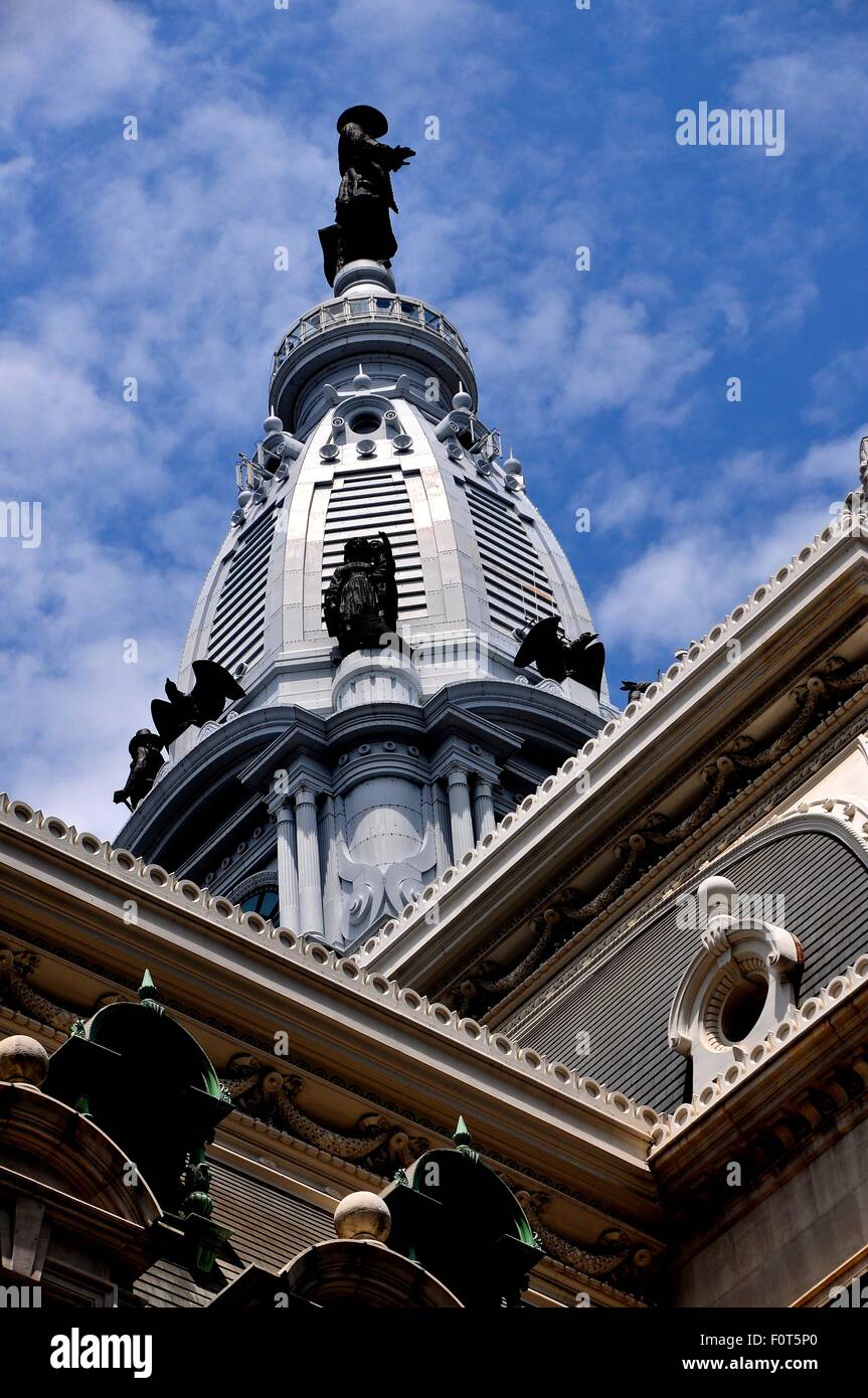 Philadelphia, Pennsylvania: 548 foot high tower topped by Alexander ...