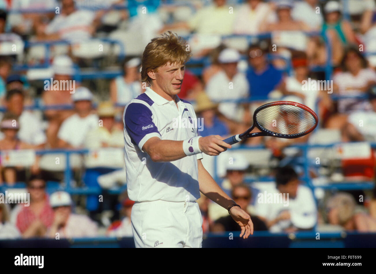 Boris Becker in action at the Newsweek Champions Cup tournament in ...
