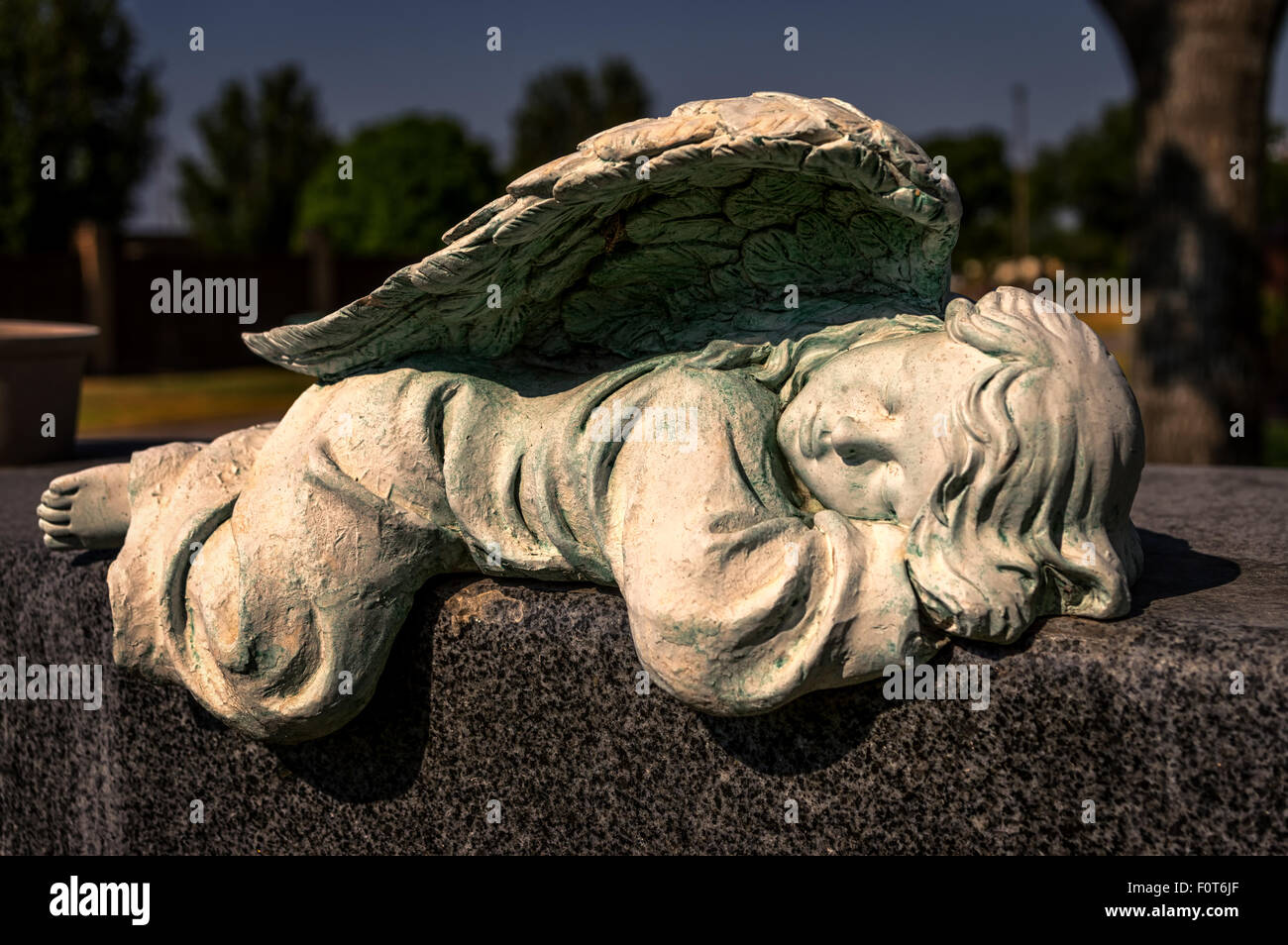 Sleeping Angel Grave Marker 3 Stock Photo - Alamy