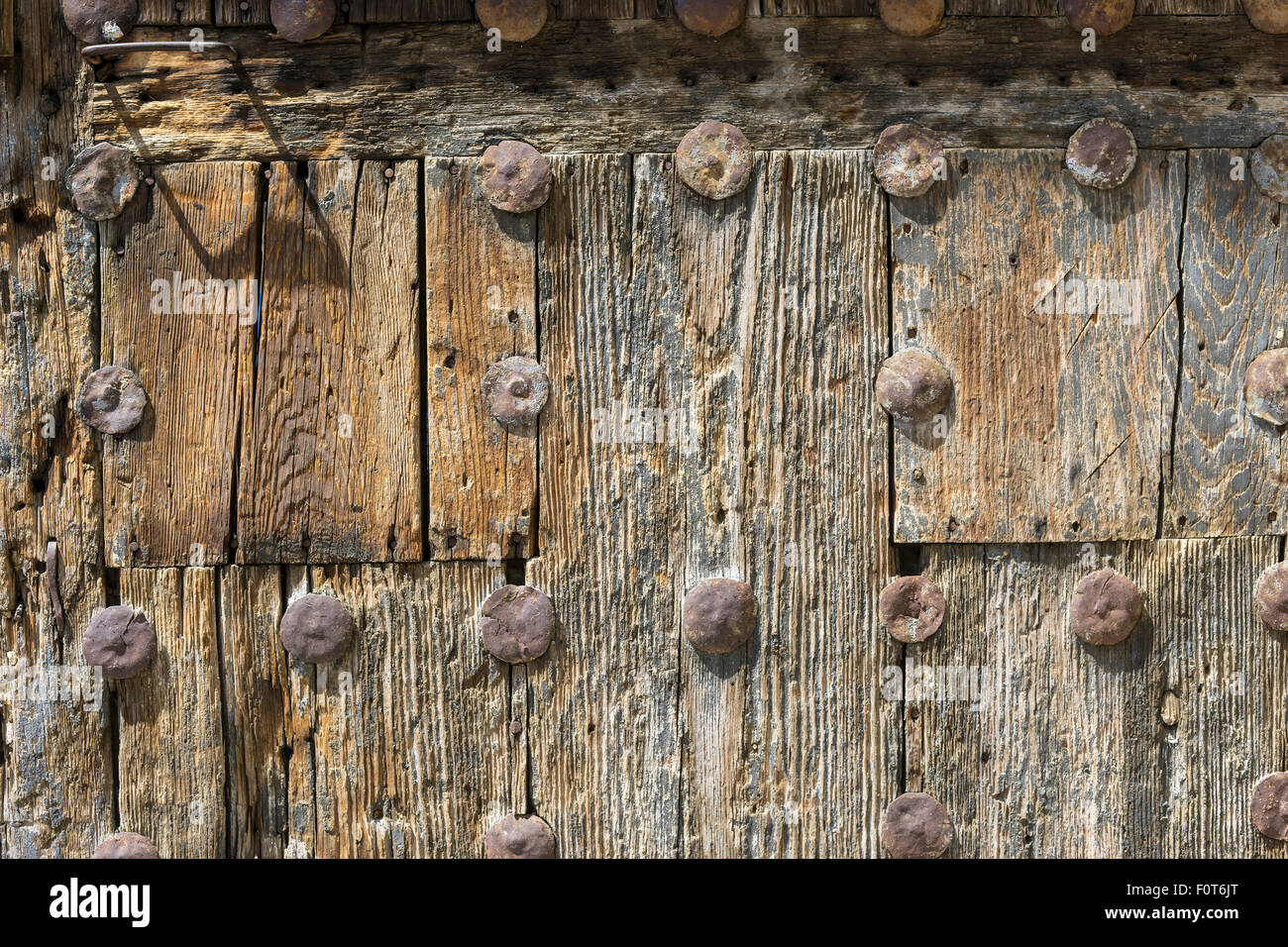 old wooden door Castilian style in Toledo Spain Stock Photo - Alamy