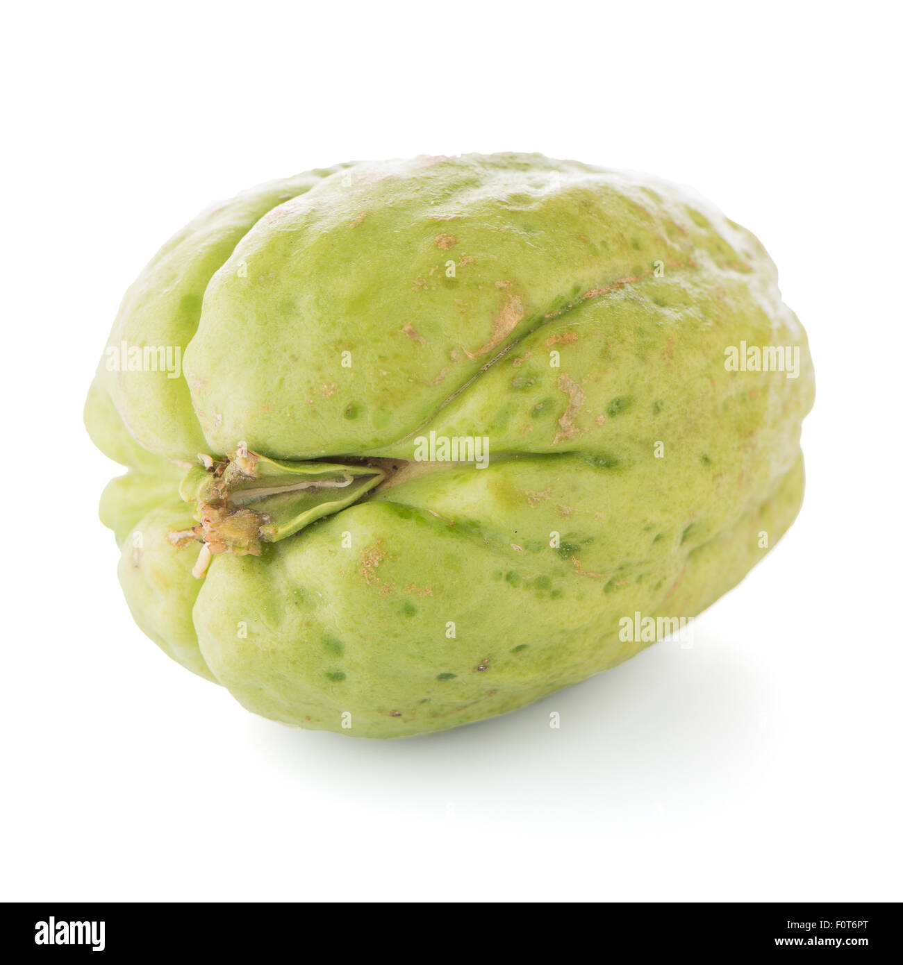 Chayote also known as chow chow and Chu Chu isolated on white Stock ...