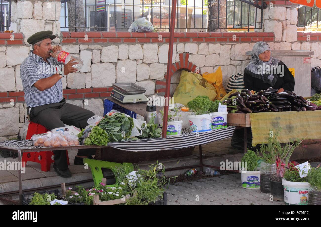 Fresh fruit and vegetable produce for sale at a local market in Calis ...