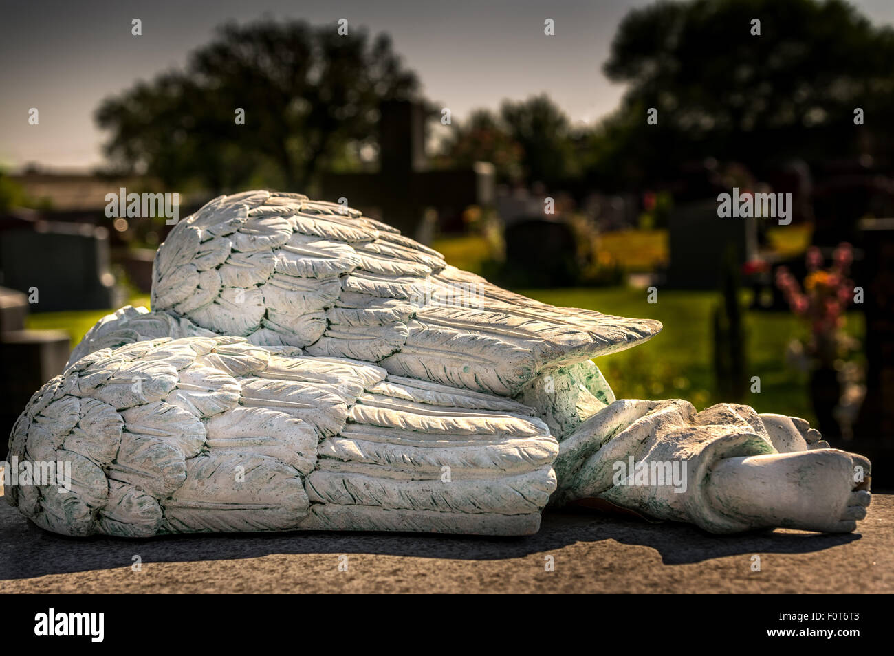 Sleeping Angel Grave Marker 1 Stock Photo - Alamy