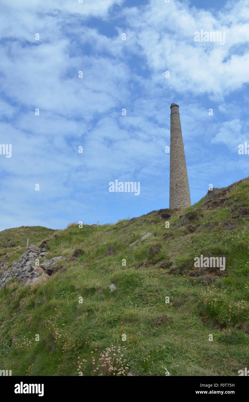 Chimney stack old copper mines hi-res stock photography and images - Alamy