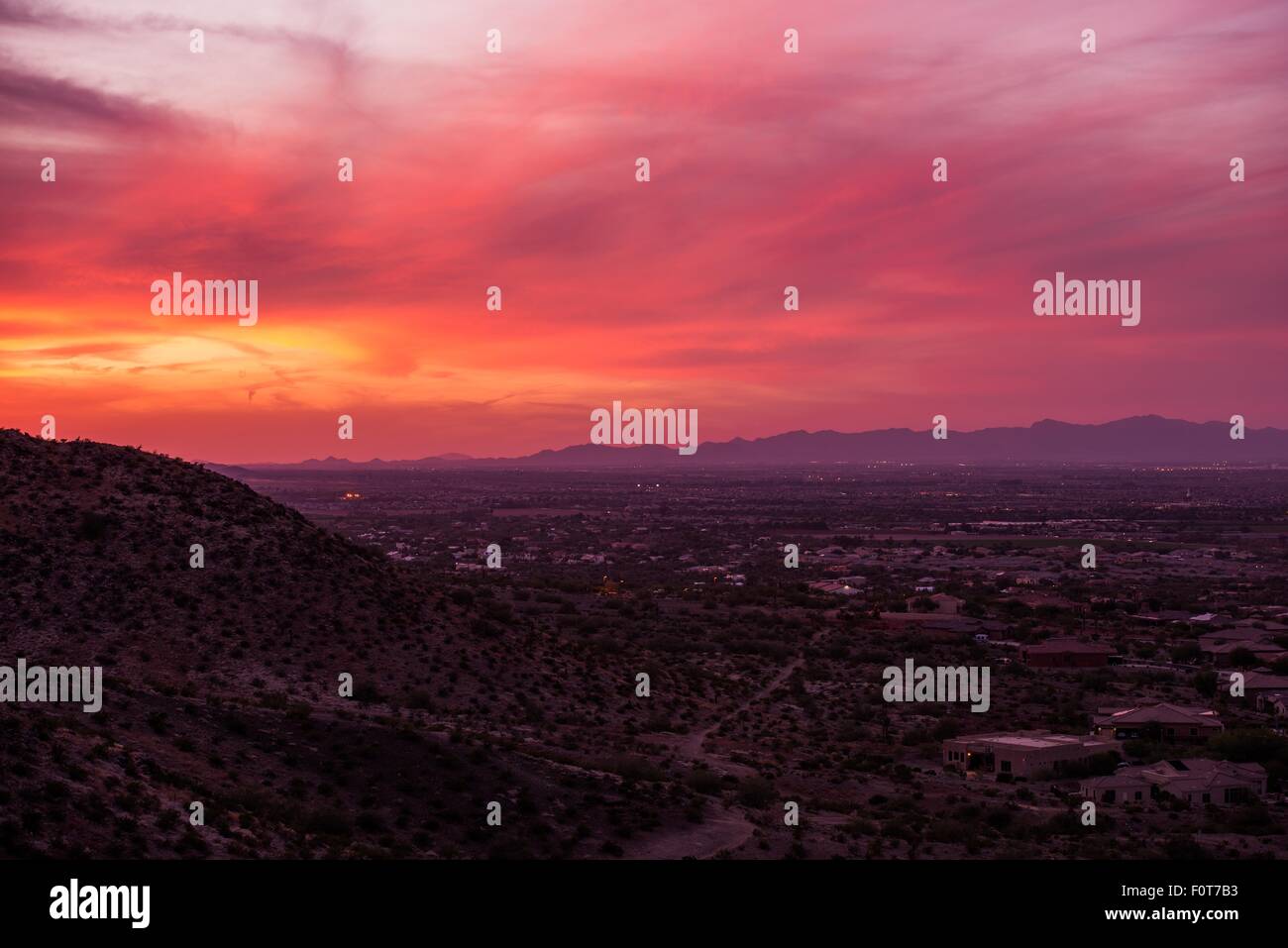Arizona Sunset Scenery. Phoenix Arizona, United States Stock Photo - Alamy