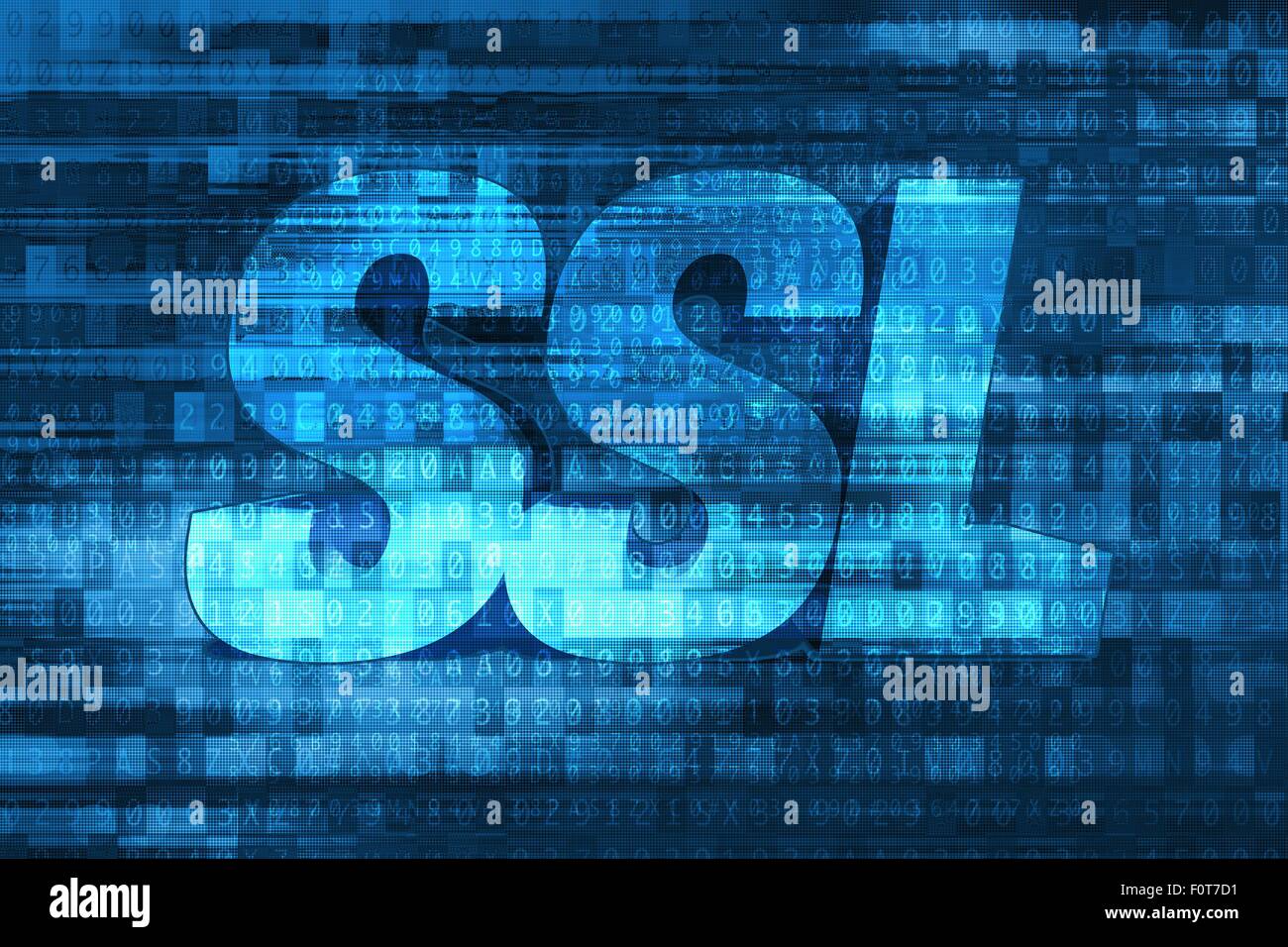 Ssl Certificate Blue Concept Secure Sockets Layer Certificate Internet Data Encryption Stock