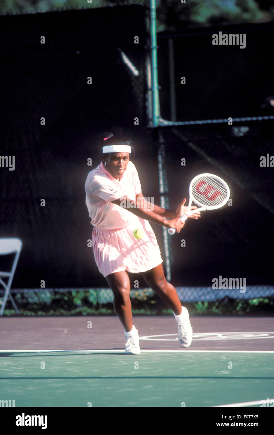 Zina Garrison in action at the Audi Challenge tennis tournament in San ...