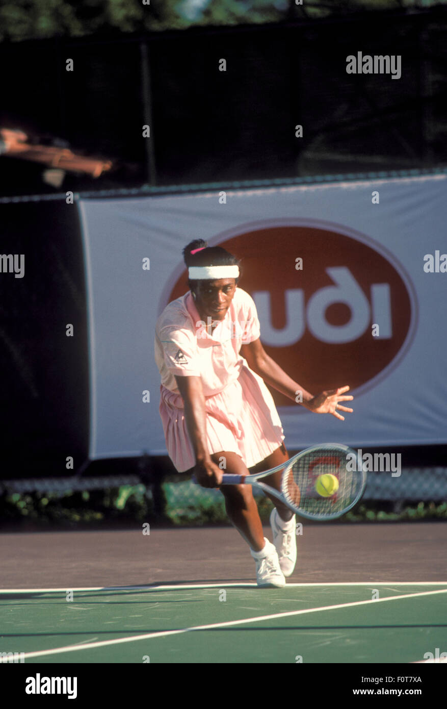 Zina Garrison in action at the Audi Challenge tennis tournament in San ...