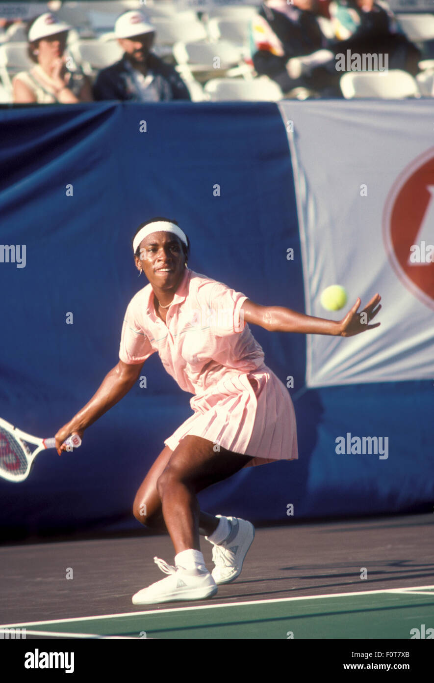 Zina Garrison in action at the Audi Challenge tennis tournament in San ...