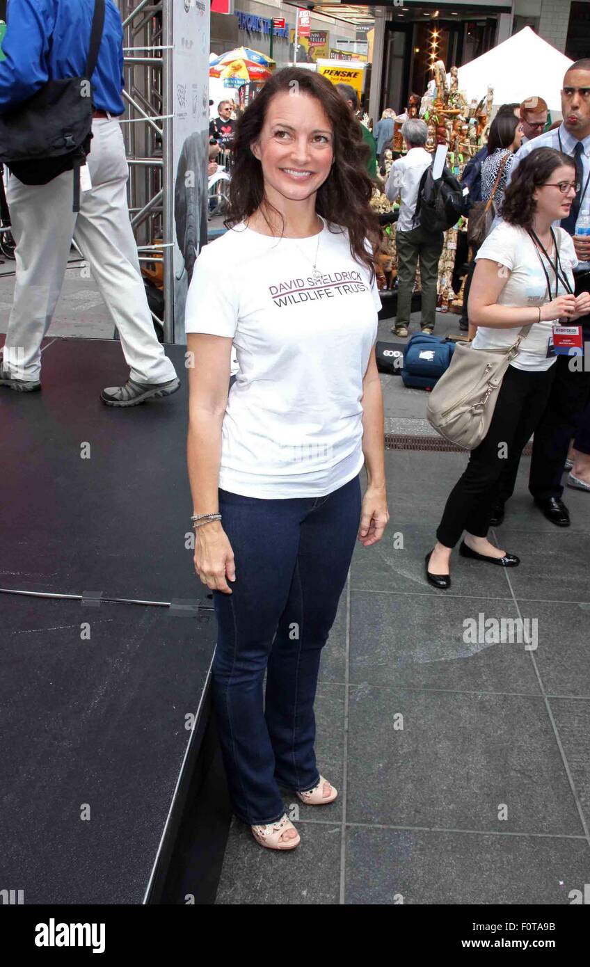 'Crushing One Ton of Ivory' event in Times Square Featuring: Kristin ...