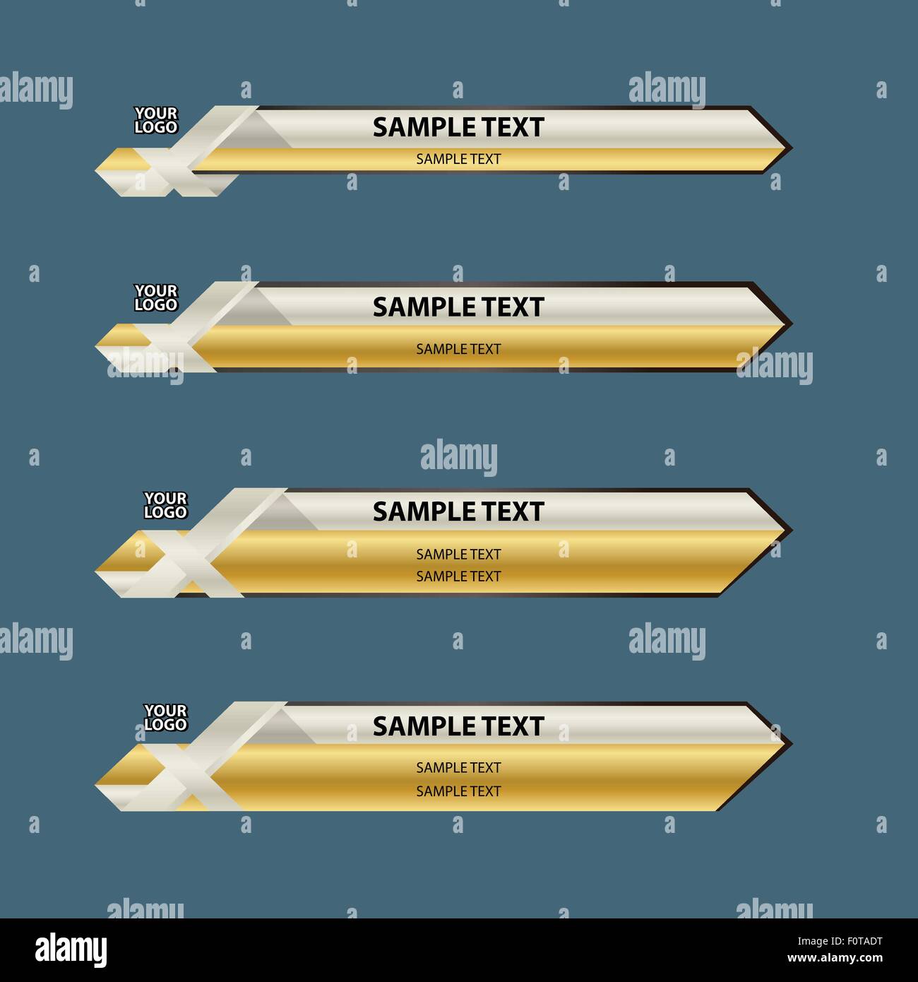 Lower thirds banner bug bar screen broadcast Stock Vector Image & Art ...