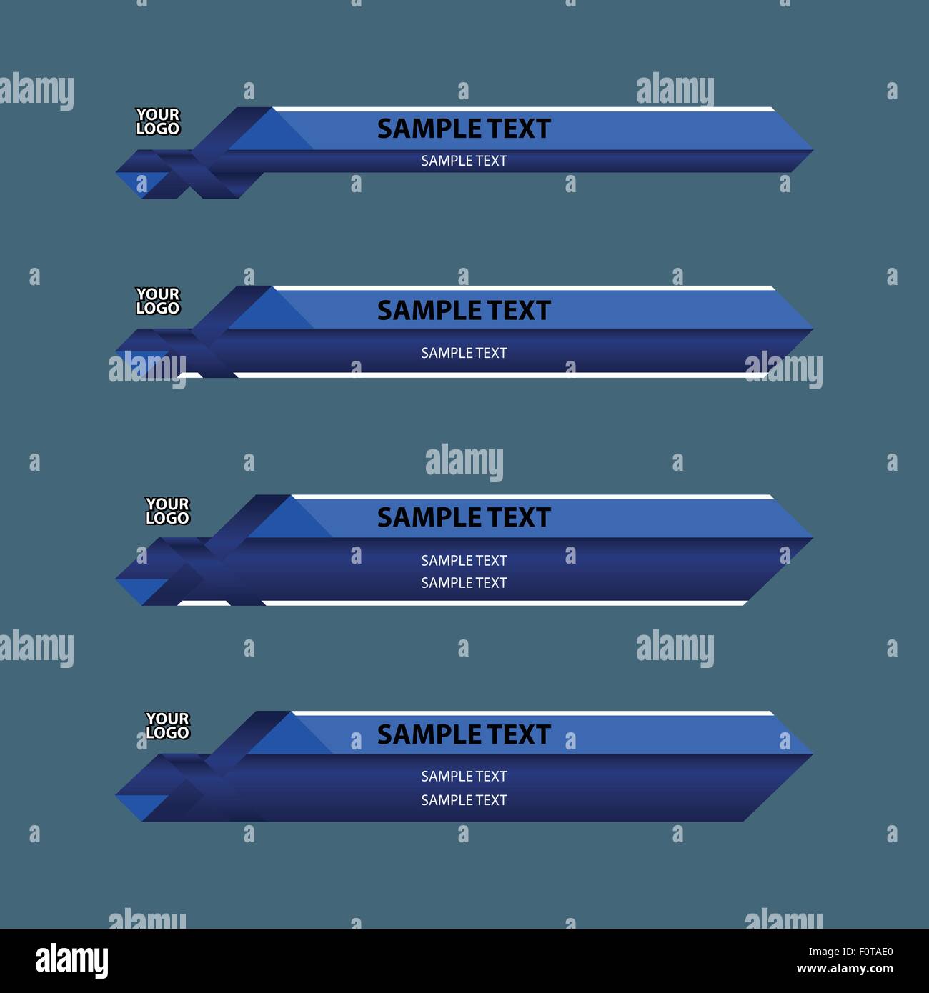 Lower thirds banner bug bar screen broadcast Stock Vector Image & Art ...