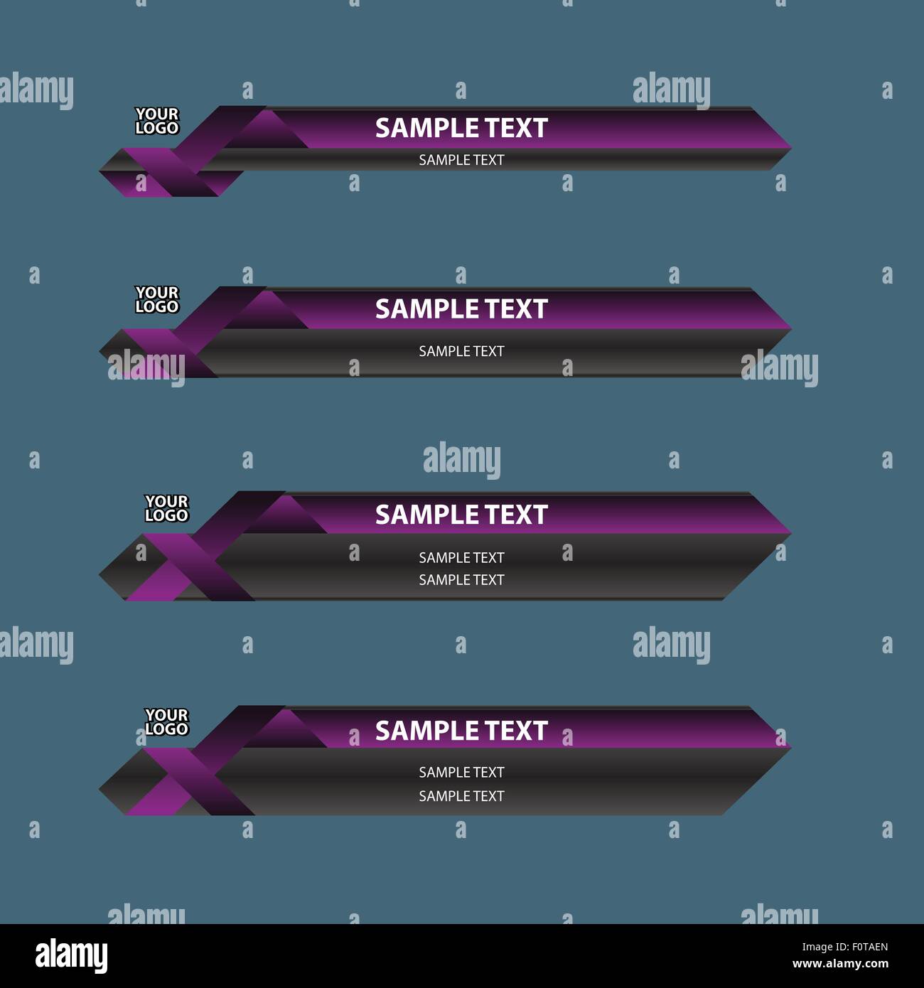 Lower thirds banner bug bar screen broadcast Stock Vector Image & Art ...
