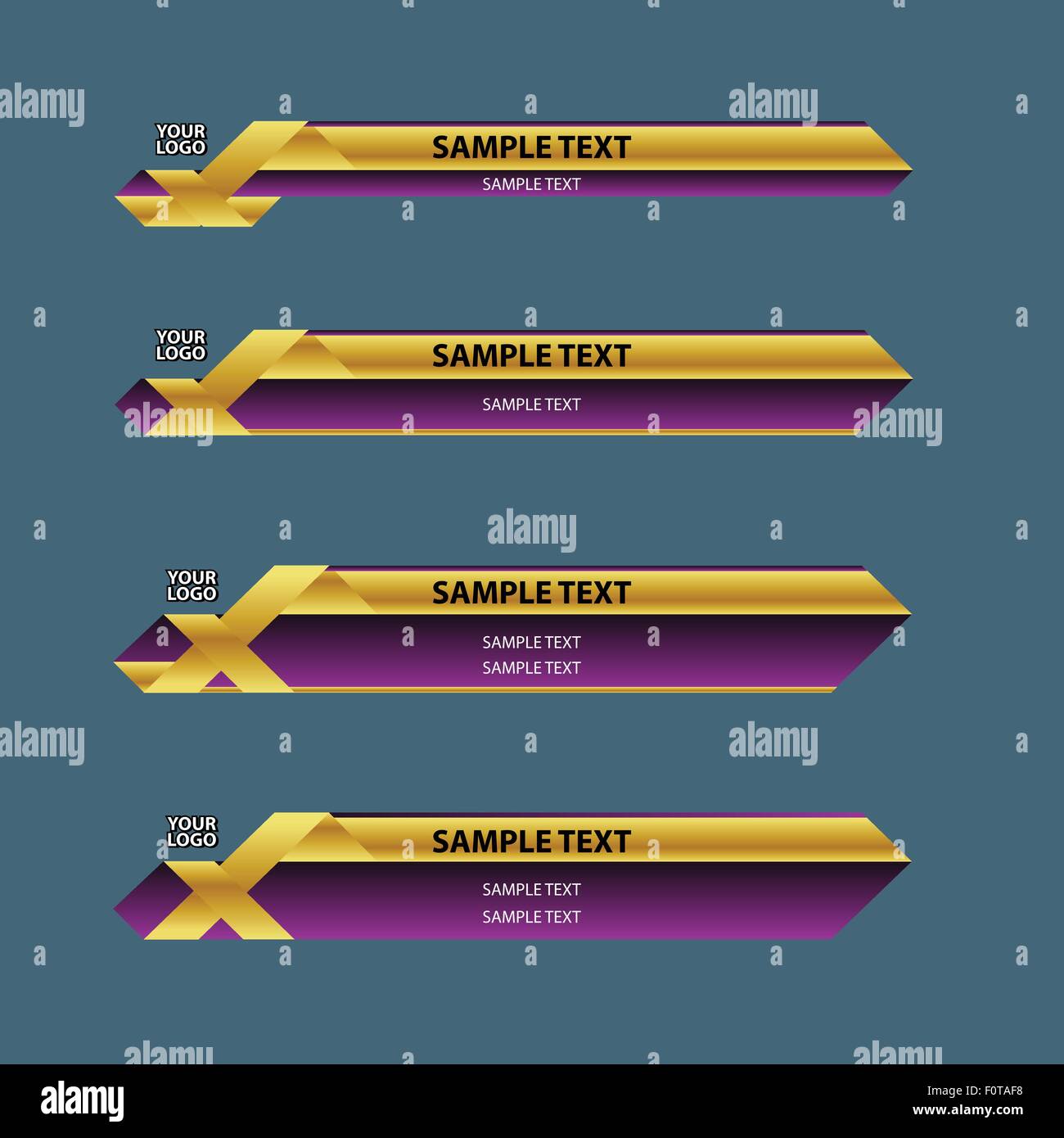 Lower thirds banner bug bar screen broadcast Stock Vector Image & Art ...