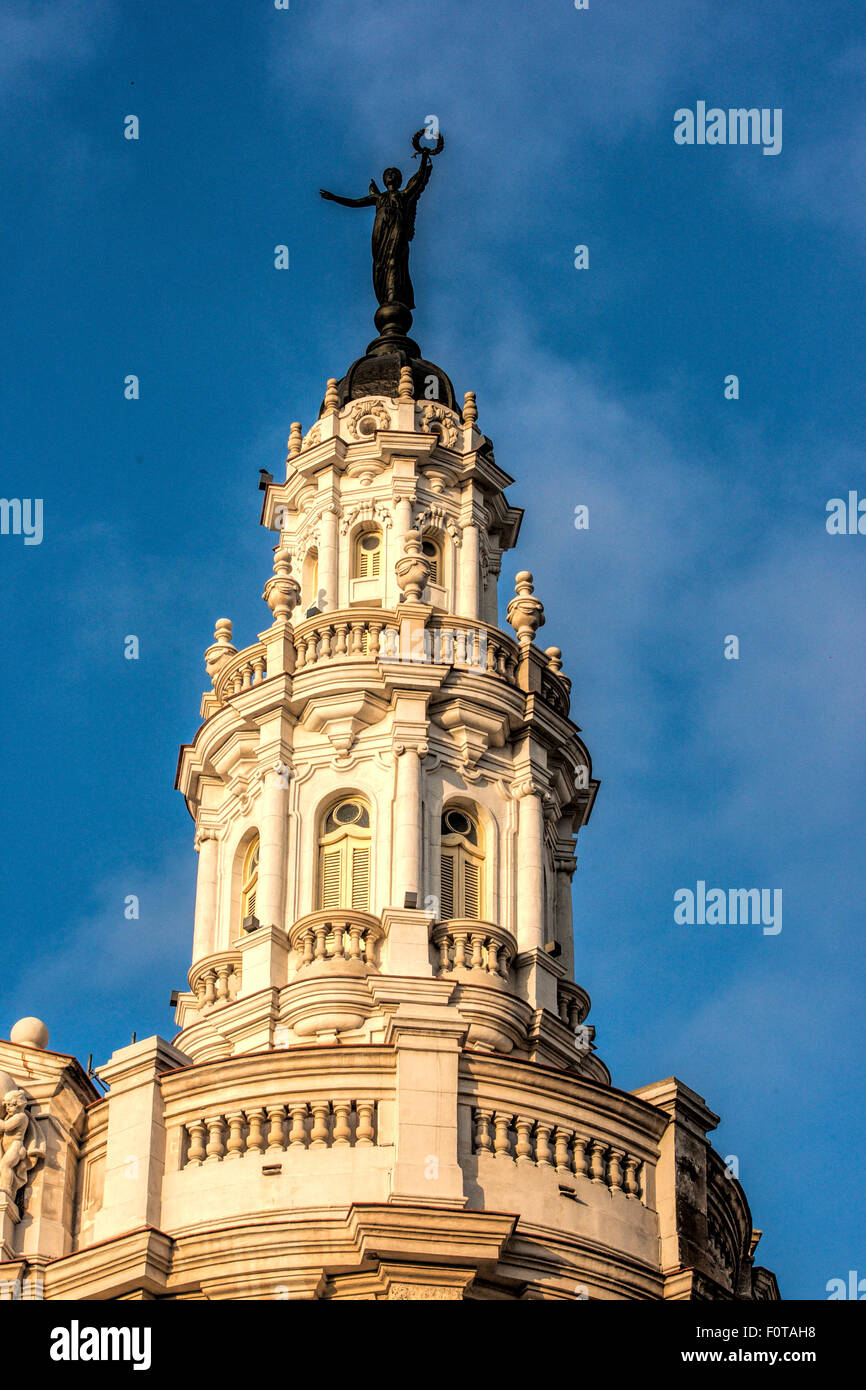 Section of the magnificent colonial Opera House building in Havana Cuba ...