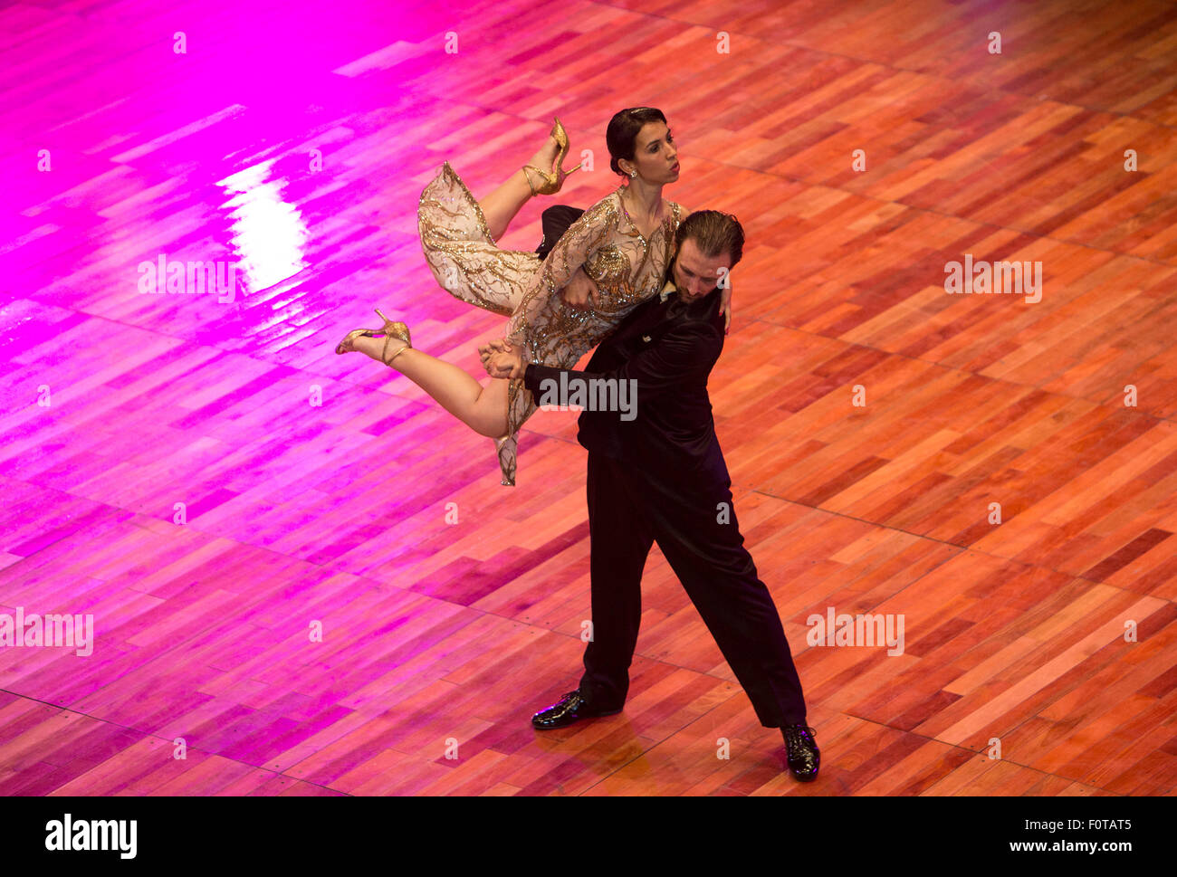 Buenos Aires, Argentina. 20th Aug, 2015. Dancers compete in the "Stage ...