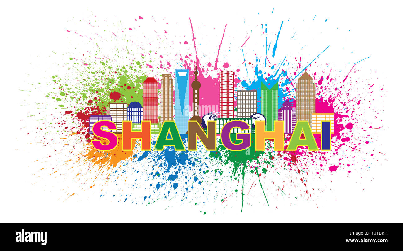Shanghai outline vector hi-res stock photography and images - Alamy