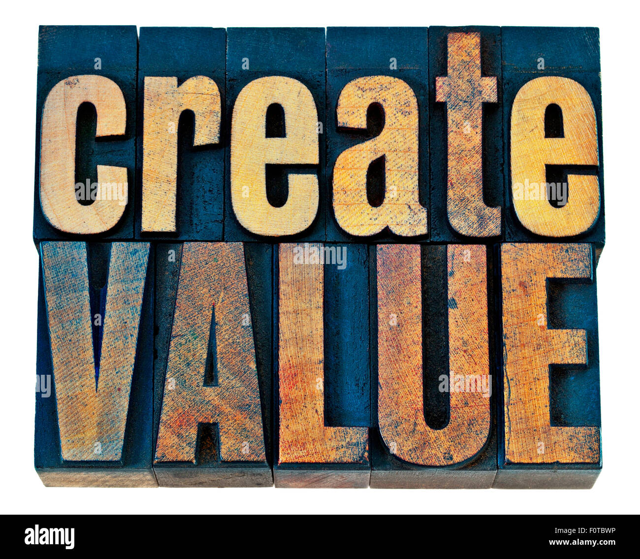 create value typography - inspiration concept - isolated words in ...