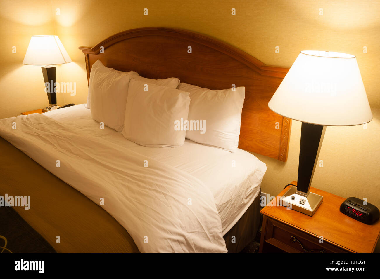 The bedroom is ready at bedtime with the sheets already turned down ...
